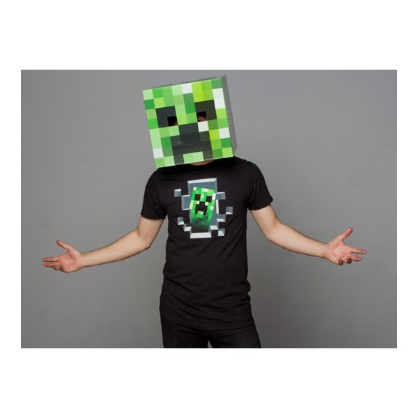Tête en carton du Creeper de Minecraft 30cm - Forom47.com